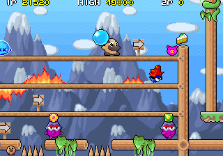 Screenshot of Liquid Kids (Arcade, 1990) - MobyGames