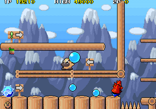 Screenshot of Liquid Kids (Arcade, 1990) - MobyGames