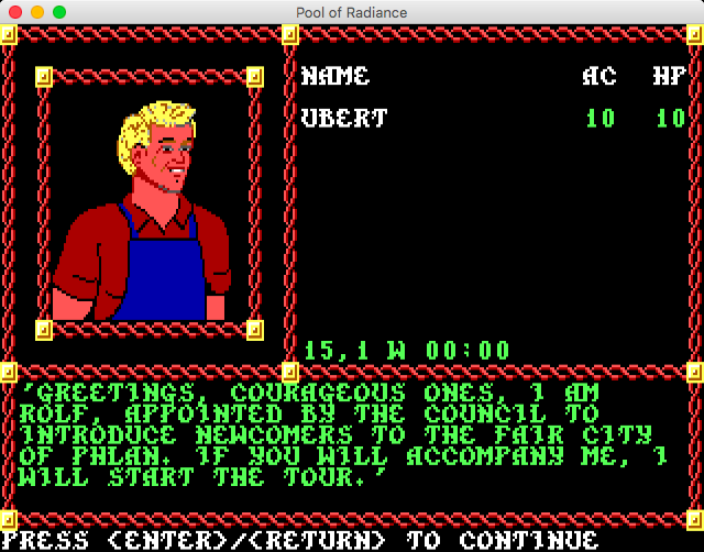 Screenshot of Pool of Radiance (Macintosh, 1988) - MobyGames
