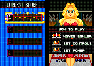 Screenshot of League Bowling (Arcade, 1990) - MobyGames