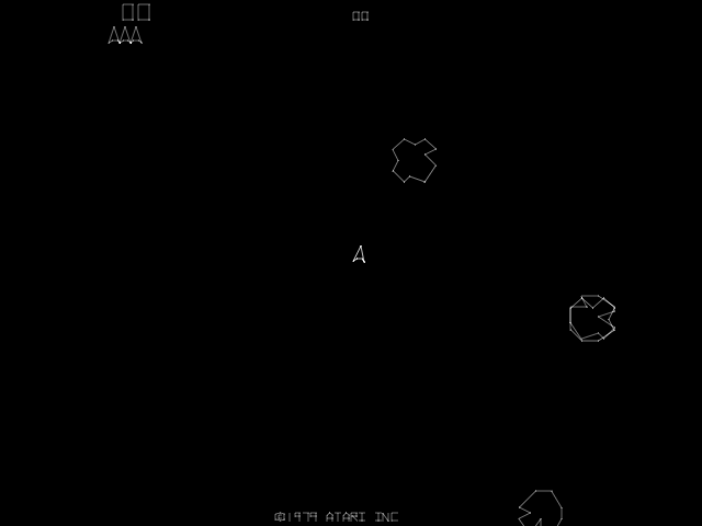 Screenshot of Asteroids (Arcade, 1979) - MobyGames