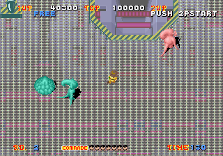 Screenshot of Alien Syndrome (Arcade, 1986) - MobyGames