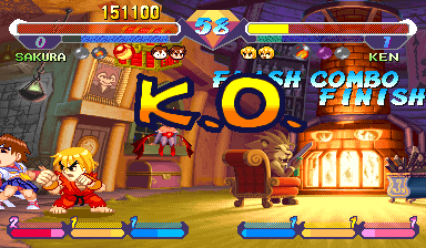 Screenshot of Pocket Fighter (Arcade, 1997) - MobyGames