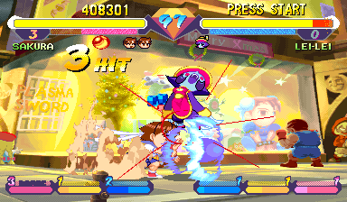 Screenshot of Pocket Fighter (Arcade, 1997) - MobyGames