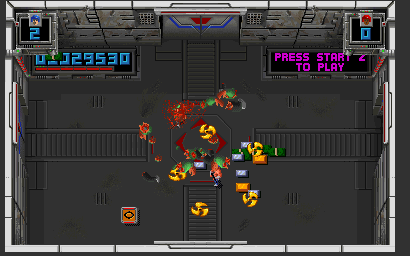 Screenshot of Smash T.V. (Arcade, 1990) - MobyGames