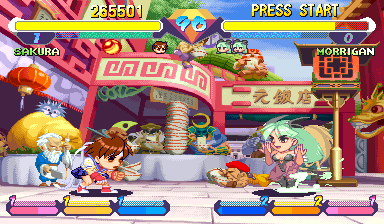 Screenshot of Pocket Fighter (Arcade, 1997) - MobyGames