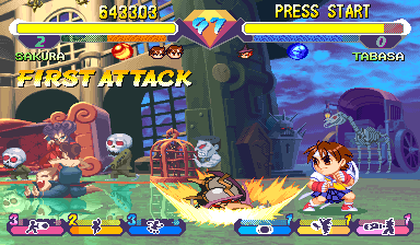 Screenshot of Pocket Fighter (Arcade, 1997) - MobyGames