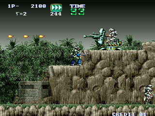Screenshot of GunForce: Battle Fire Engulfed Terror Island (Arcade, 1991) - MobyGames