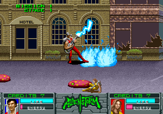 Screenshot of Alien Storm (Arcade, 1990) - MobyGames
