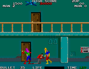 Screenshot of Rolling Thunder (Arcade, 1986) - MobyGames