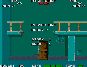 Screenshot of Rolling Thunder (Arcade, 1986) - MobyGames