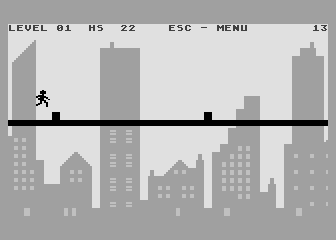 Screenshot of Line Runner (Atari 8-bit, 2011) - MobyGames