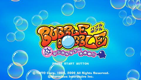 Screenshot of Bubble Bobble Evolution (PSP, 2006) - MobyGames