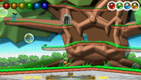 Screenshot of Bubble Bobble Evolution (PSP, 2006) - MobyGames
