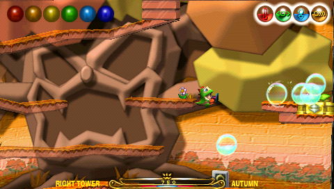 Screenshot of Bubble Bobble Evolution (PSP, 2006) - MobyGames