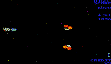 Screenshot of Moon Shuttle (Arcade, 1981) - MobyGames
