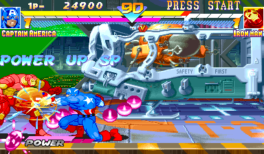 Screenshot of Marvel Super Heroes (Arcade, 1995) - MobyGames