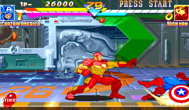 Screenshot of Marvel Super Heroes (Arcade, 1995) - MobyGames