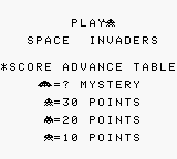 Screenshot of Space Invaders (Game Boy, 1994) - MobyGames