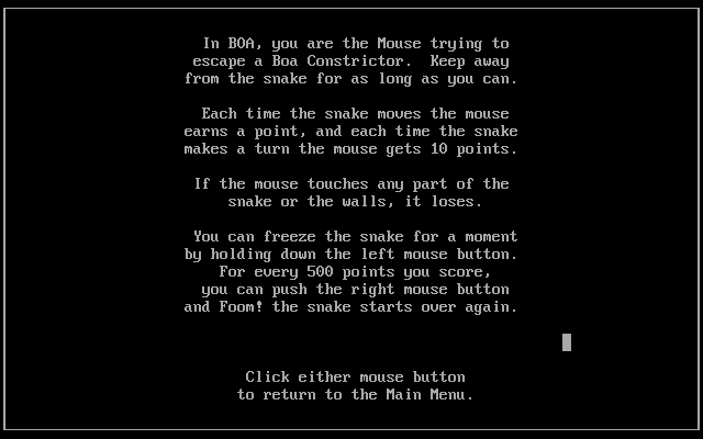 Screenshot of Microsoft Mouse (included game) (DOS, 1989) - MobyGames