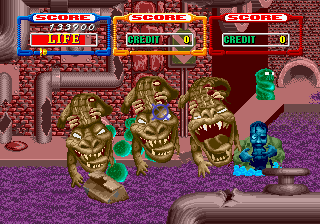 Screenshot of Laser Ghost (Arcade, 1989) - MobyGames
