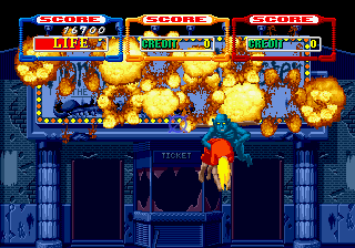 Screenshot of Laser Ghost (Arcade, 1989) - MobyGames