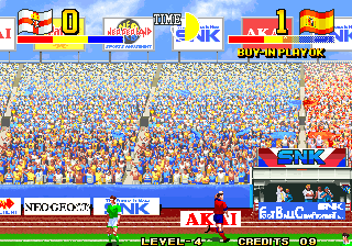 Screenshot of The Ultimate 11: SNK Football Championship (Arcade, 1996 ...