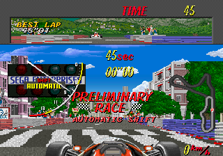 Screenshot of Super Monaco GP (Arcade, 1989) - MobyGames