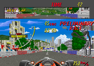 Screenshot of Super Monaco GP (Arcade, 1989) - MobyGames
