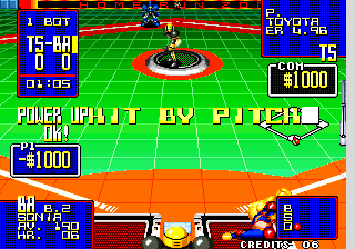 Screenshot of Super Baseball 2020 (Arcade, 1991) - MobyGames