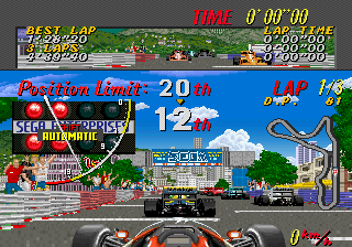Screenshot of Super Monaco GP (Arcade, 1989) - MobyGames