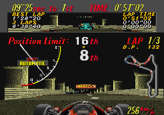 Screenshot of Super Monaco GP (Arcade, 1989) - MobyGames