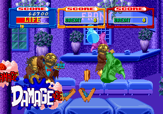 Screenshot of Laser Ghost (Arcade, 1989) - MobyGames