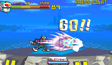 Screenshot of Mega Man 2: The Power Fighters (Arcade, 1996) - MobyGames
