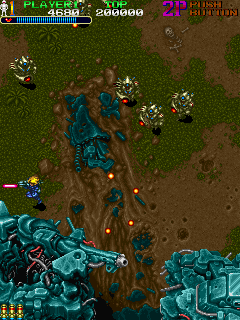 Screenshot of Out Zone (Arcade, 1990) - MobyGames