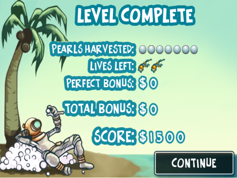 Screenshot of Pearl Diver (Browser, 2009) - MobyGames