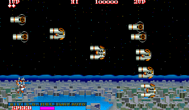Screenshot of Side Arms Hyper Dyne (Arcade, 1986) - MobyGames