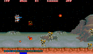Screenshot of Side Arms Hyper Dyne (Arcade, 1986) - MobyGames