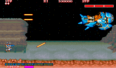 Screenshot of Side Arms Hyper Dyne (Arcade, 1986) - MobyGames