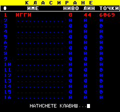 Screenshot of Tetris-8D (Oric, 1989) - MobyGames