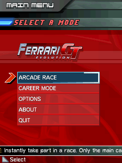 Screenshot of Ferrari GT: Evolution (J2ME, 2008) - MobyGames