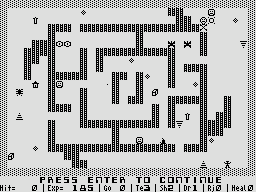 Screenshot of Dungeon of Ymir (ZX81, 1985) - MobyGames