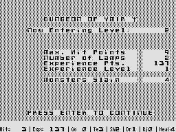 Screenshot of Dungeon of Ymir (ZX81, 1985) - MobyGames