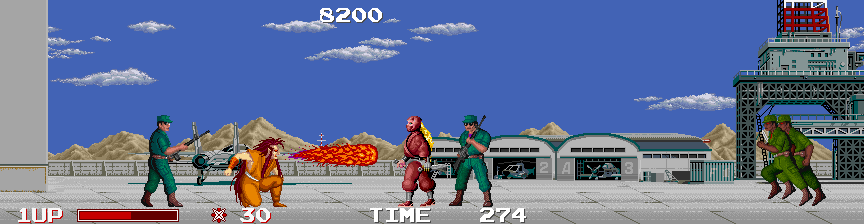 Screenshot of The Ninja Warriors (Arcade, 1988) - MobyGames