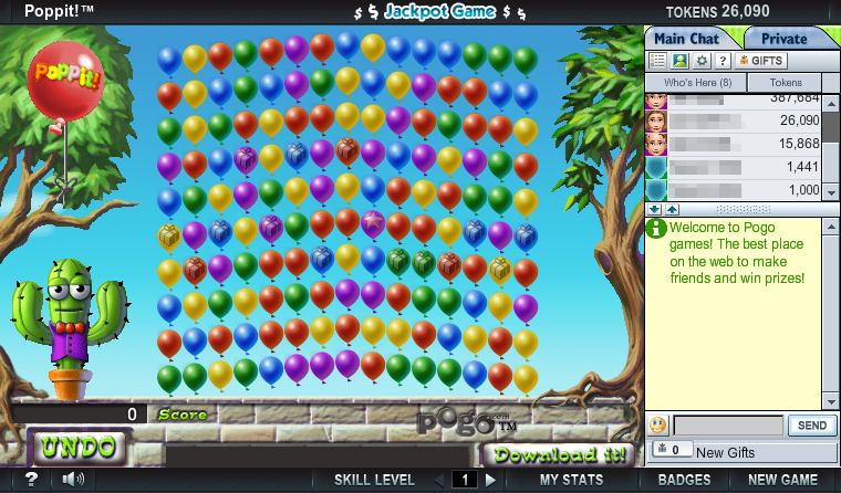 Screenshot of Poppit! (Browser, 2000) - MobyGames