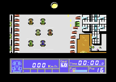 Screenshot of F1 GP Circuits (Commodore 64, 1991) - MobyGames