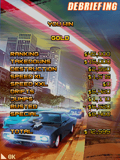 Screenshot of Fast Five the Movie: Official Game (J2ME, 2011) - MobyGames