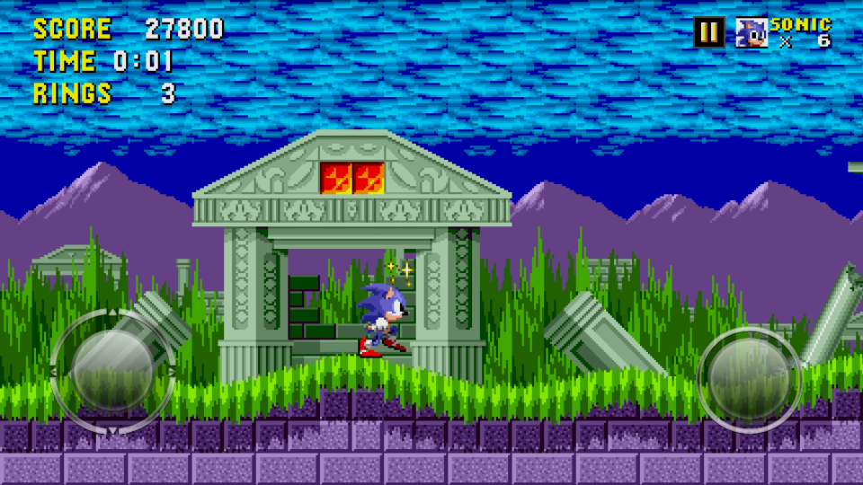 Screenshot of Sonic the Hedgehog (Android, 1991) - MobyGames