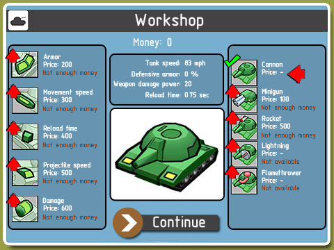 Screenshot of Armada Tanks (Browser, 2007) - MobyGames