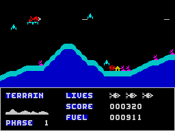 Screenshot of Lunar Attack (ZX Spectrum, 1984) - MobyGames
